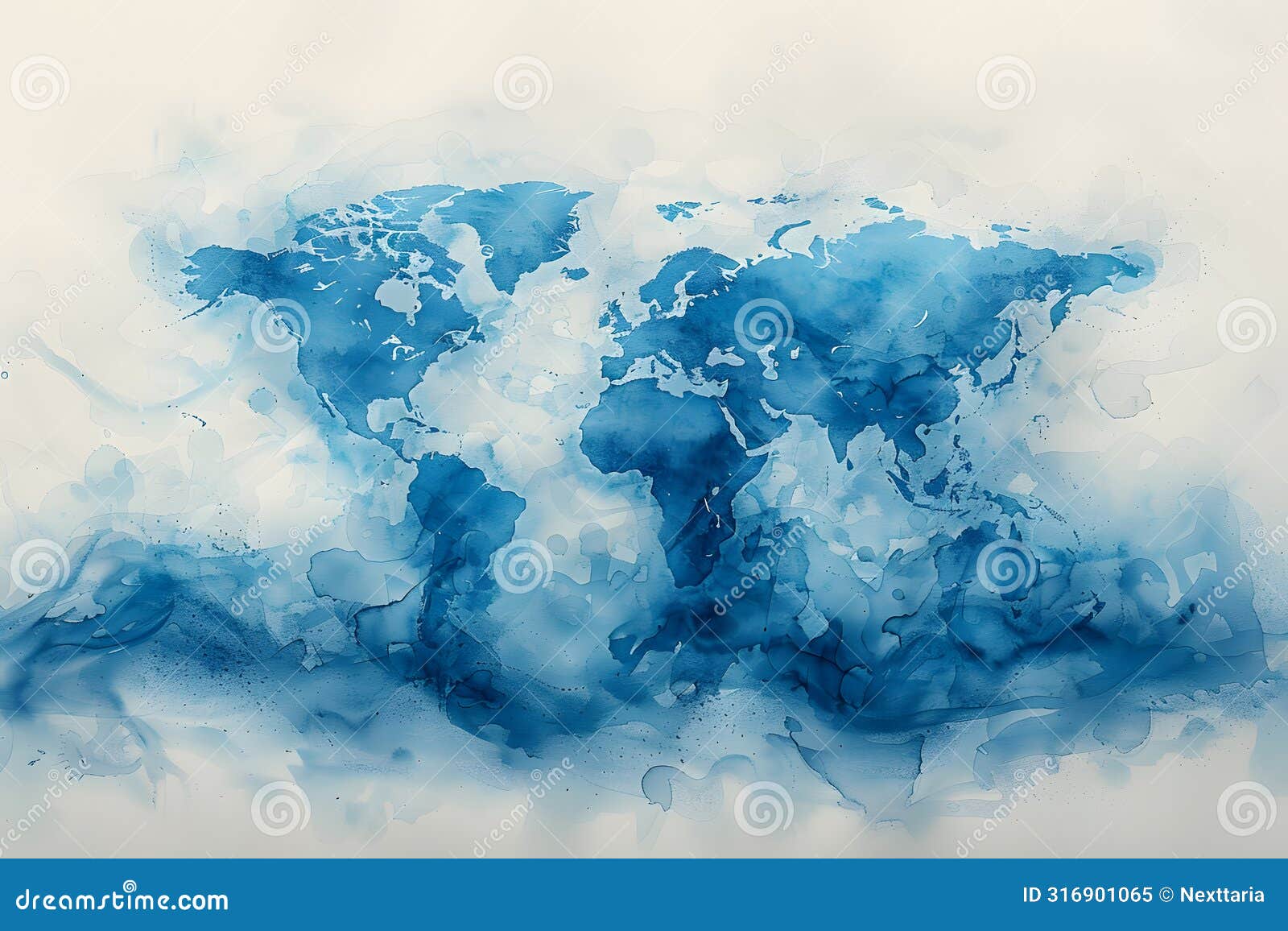 Ethereal Odyssey: Abstract Earth Map Illustration Stock Illustration ...