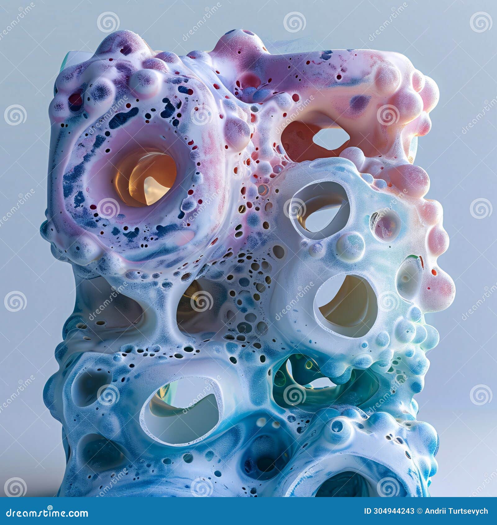 Ethereal Organic Structures with Holes and Bubbles, AI Generated Stock ...