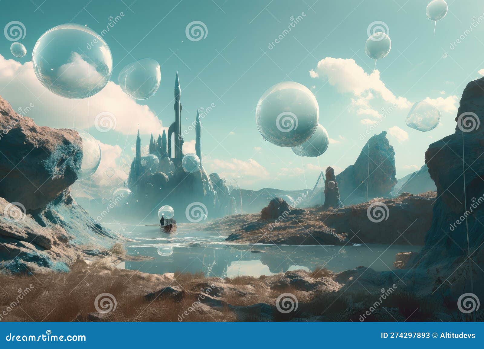 Ethereal and Otherworldly Scene, with Dreamlike Visions of the Future ...