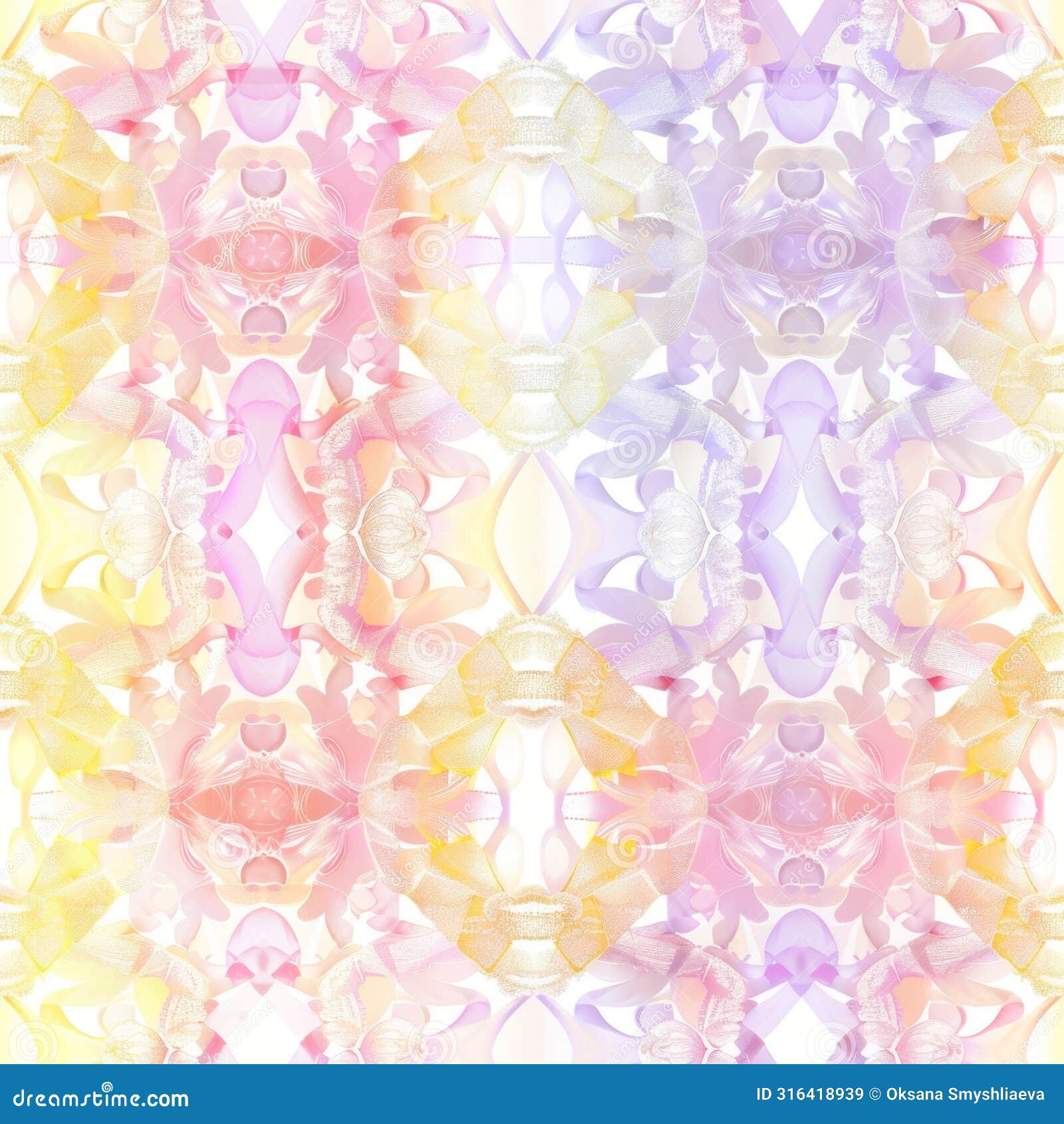 Ethereal Pastel Insect Pattern for Whimsical Design Backgrounds Stock ...