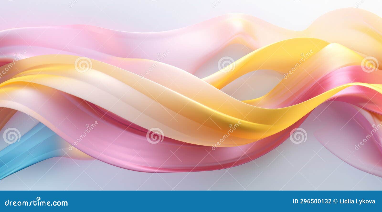 Ethereal Pastel Ribbons Flow. AI Generative Stock Illustration - Illustration of hues, peaceful ...