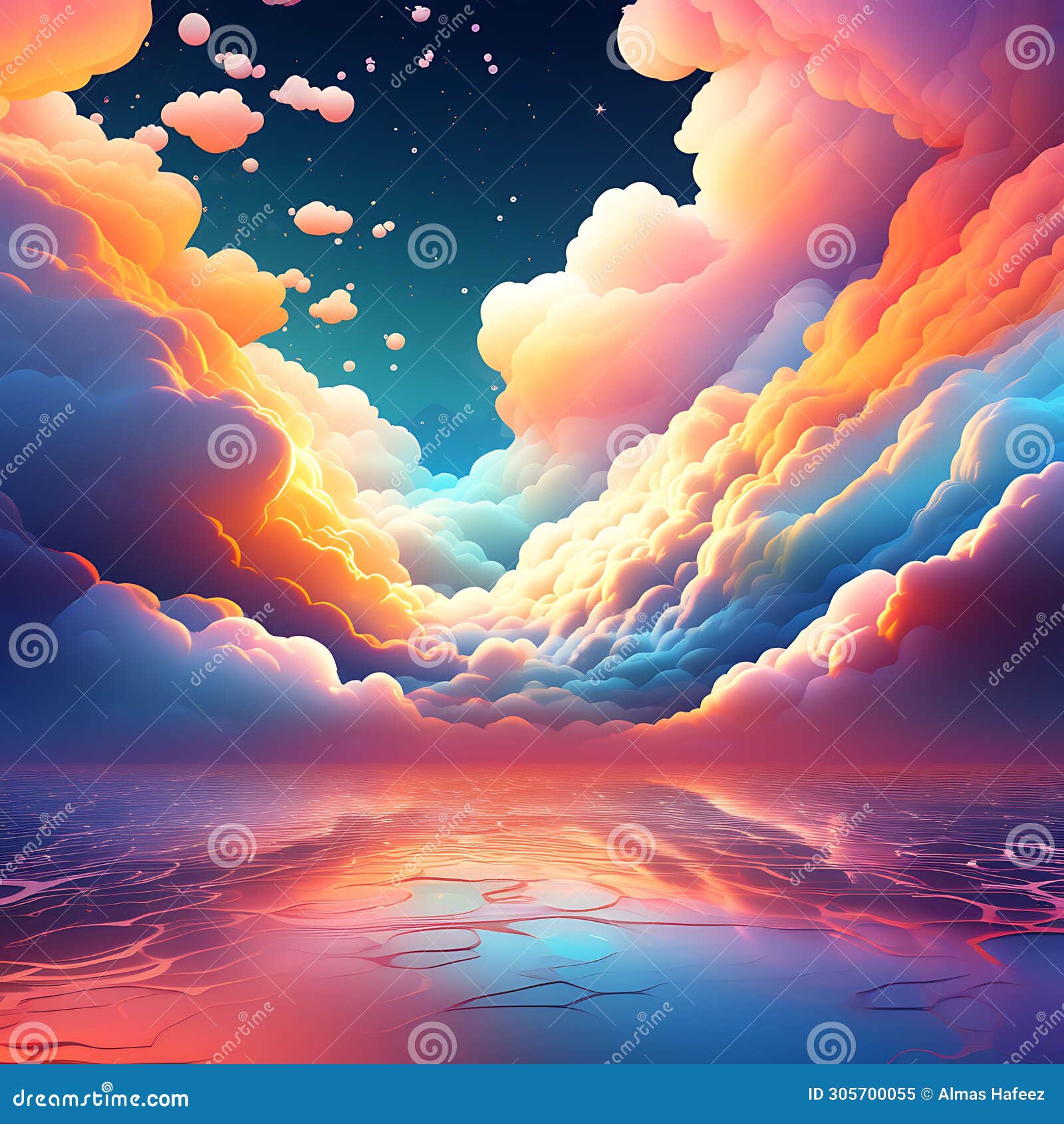 Ethereal Patel Clouds: Background Created Using Generative AI Tools (3D ...