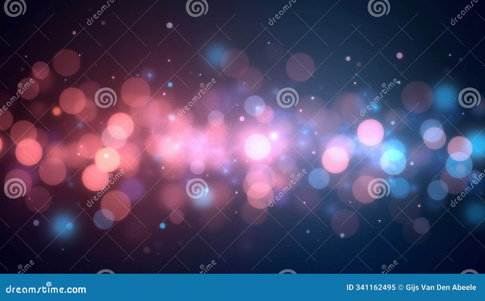 Ethereal Pink And Blue Orbs Floating In Dark Background Royalty-Free ...