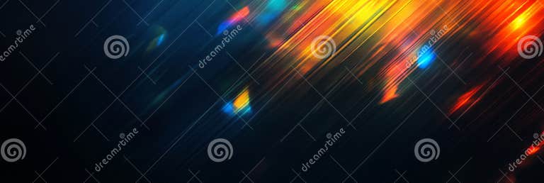 Ethereal Prism Light Reflections on a Beautiful Black Background ...