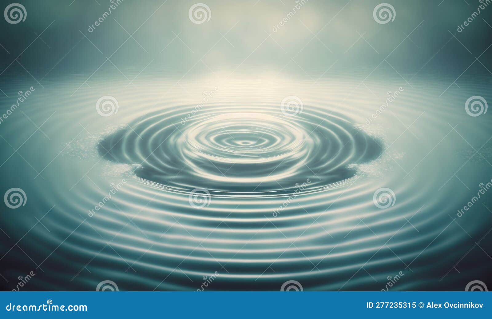 Ethereal Ripples on a Pond for Dreamy Backgrounds. Stock Illustration ...