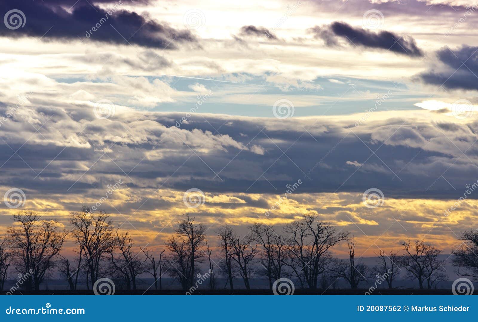 Ethereal Sunset Cloud- and Landscape Stock Photo - Image of scene ...