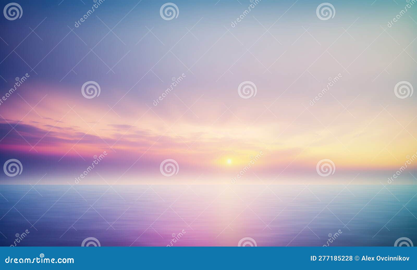 Ethereal Sunset Sky and Ocean Background for Dreamy Designs. Stock ...