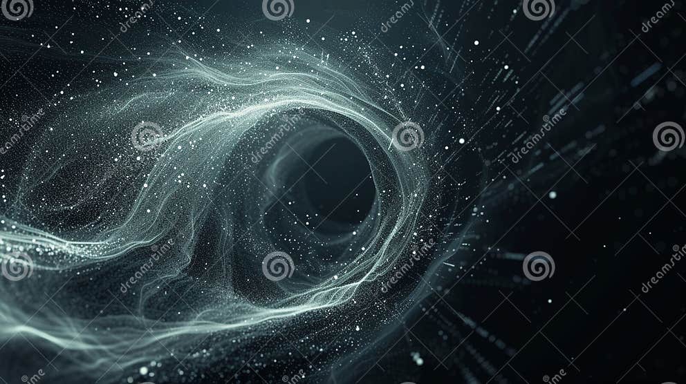 Ethereal Swirling Vortex of Light with a Dark Backdrop. Stock ...