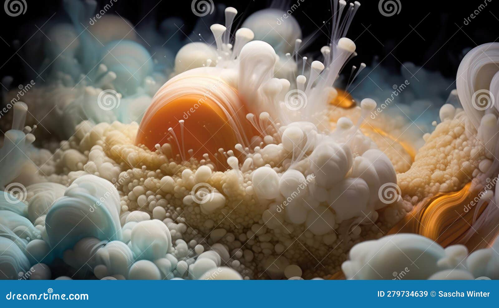 Ethereal Symphony: Super Macro Absorption of Soap Foam Stock ...