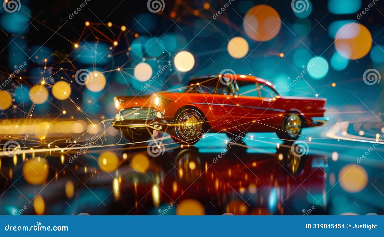 An Ethereal Token Hovering Above a Classic Car Symbolizing the ...
