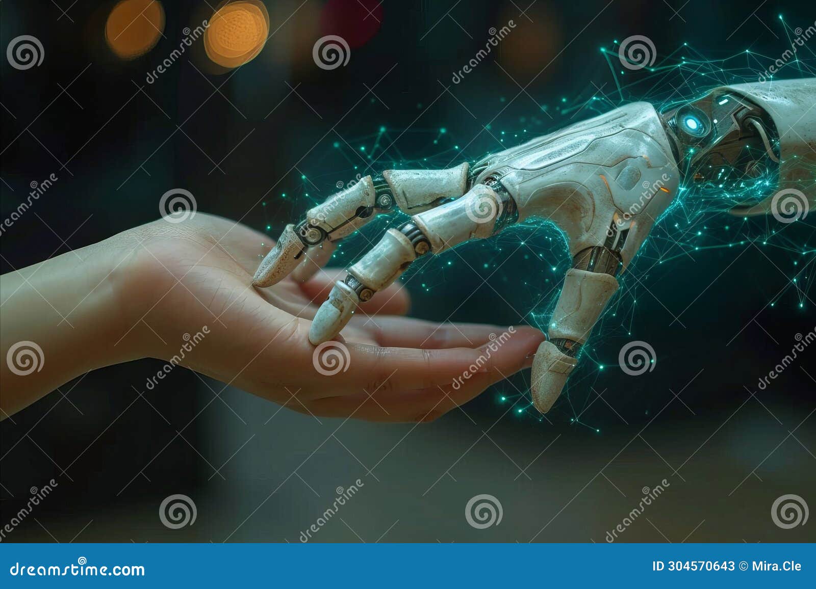 Ethereal Touch, Human and Robot Fingers Spark a Connection Created with ...
