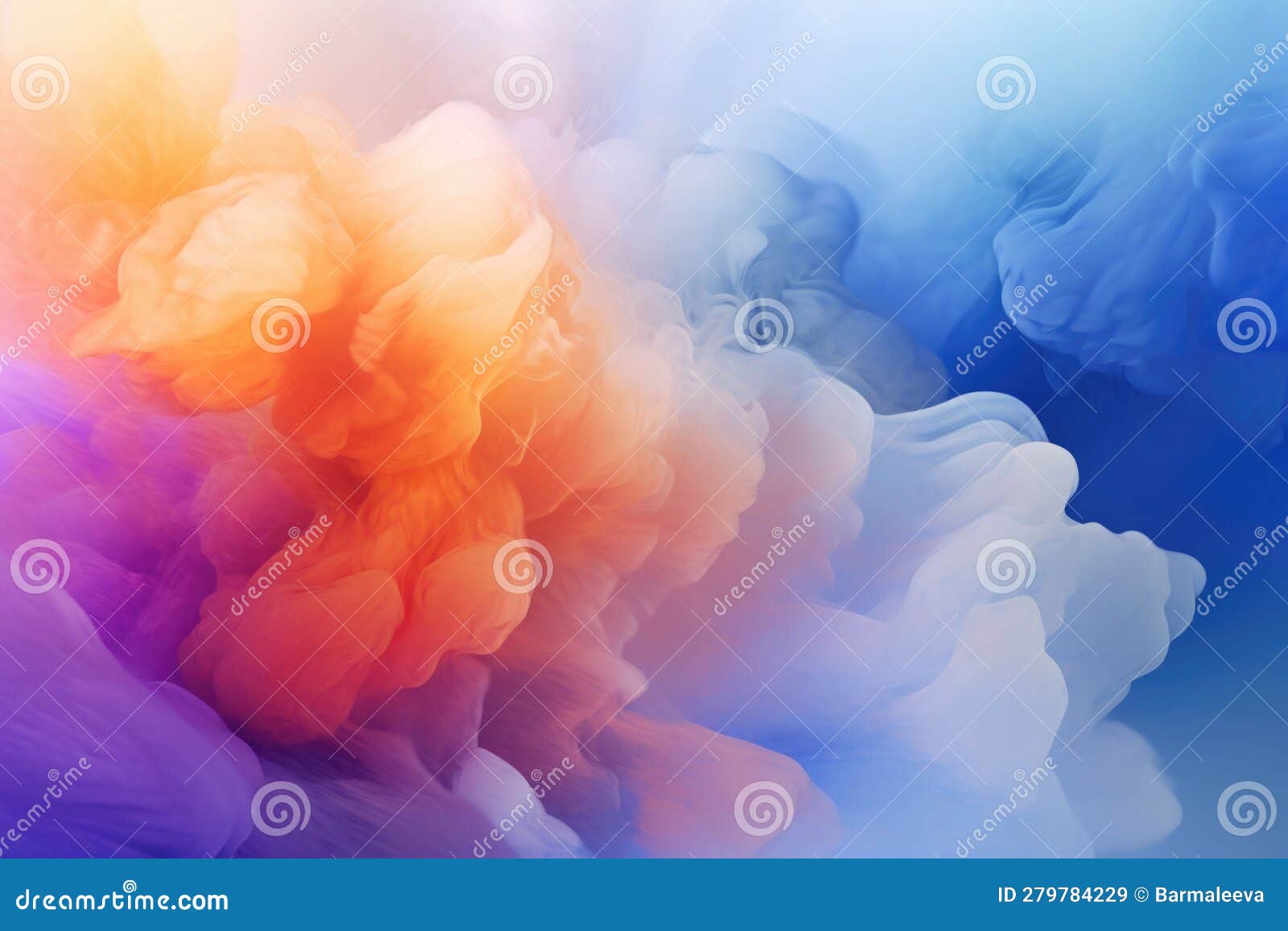 Ethereal Transparent Background. Wavy Abstract Blurred Iridescent Light ...