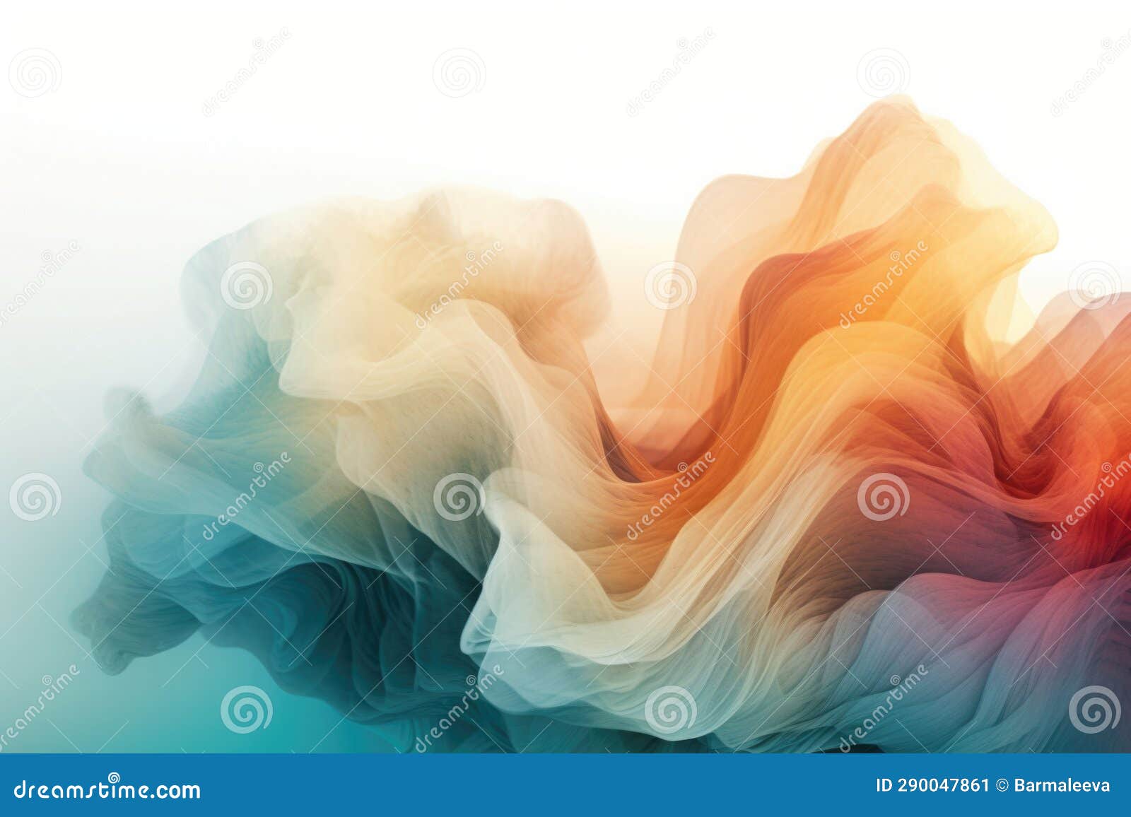 Ethereal Transparent Background. Wavy Abstract Blurred Iridescent Light ...