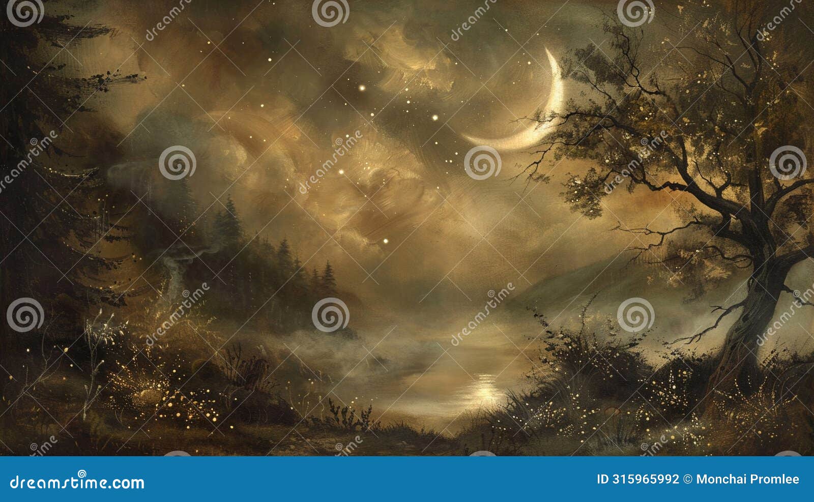 Mythical Realm: Enchanted World Map With Legendary Creatures Stock ...