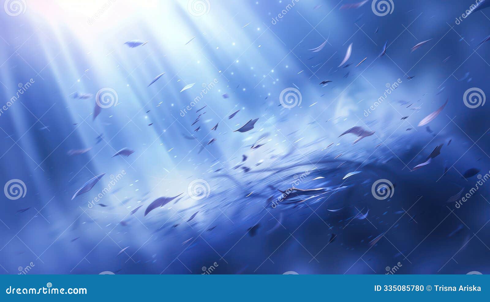 An Ethereal Underwater Scene with Light Rays and Floating Particles ...