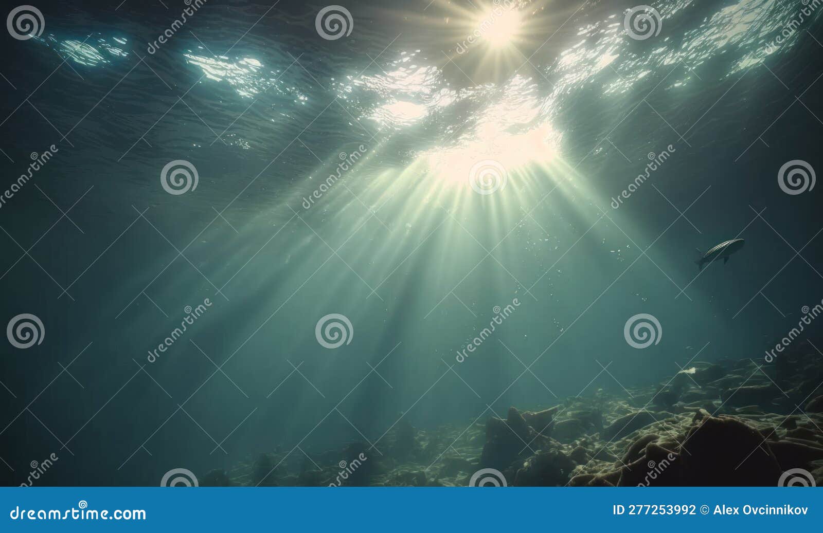 Ethereal Underwater Sun Rays: a Dreamy Background for Your Designs ...