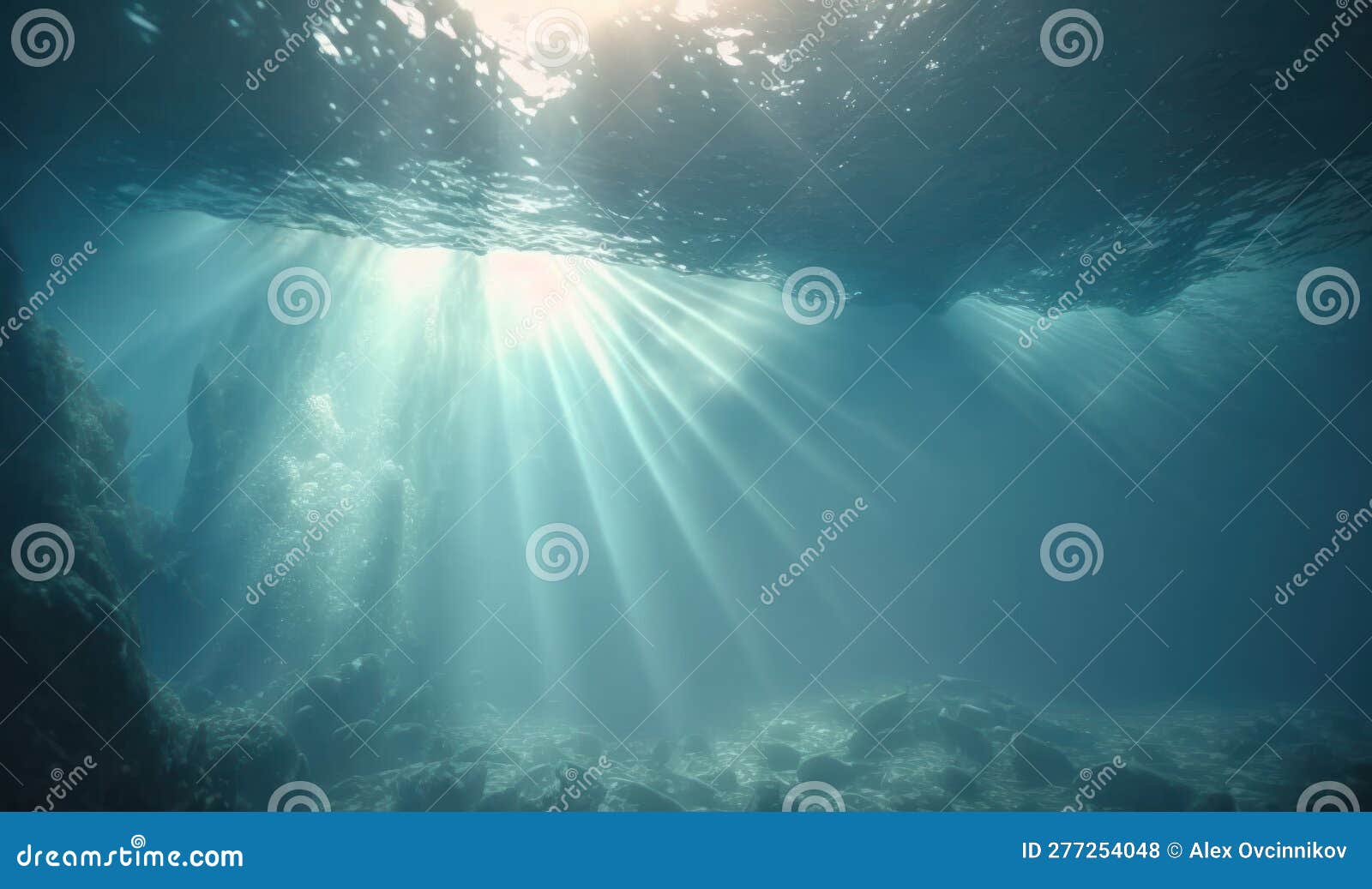 Ethereal Underwater Sun Rays: a Dreamy Background for Your Designs ...