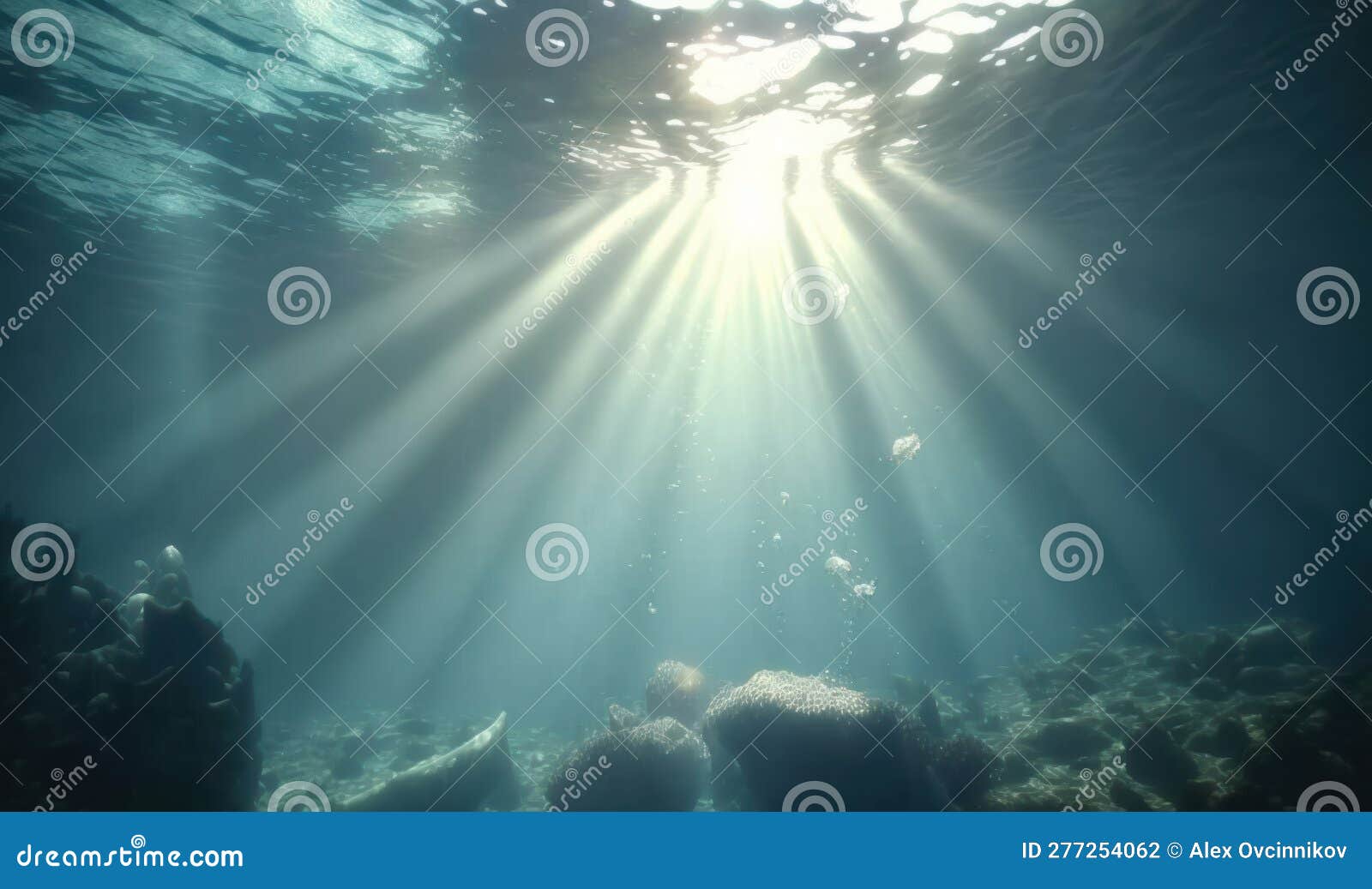 Ethereal Underwater Sun Rays: a Dreamy Background for Your Designs ...