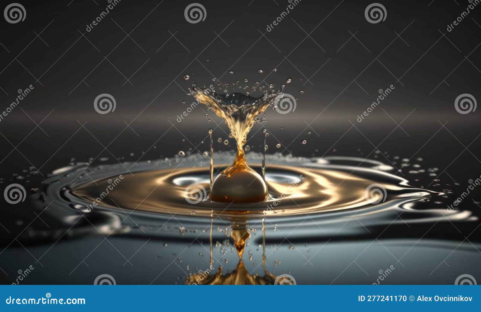 Ethereal Water Drop Splash in Slow Motion for Design Projects. Stock ...