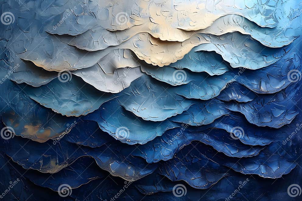 Ethereal Waveforms - Abstract Art Piece Stock Illustration ...