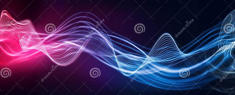 Ethereal Waves of Light and Sound Stock Illustration - Illustration of ...