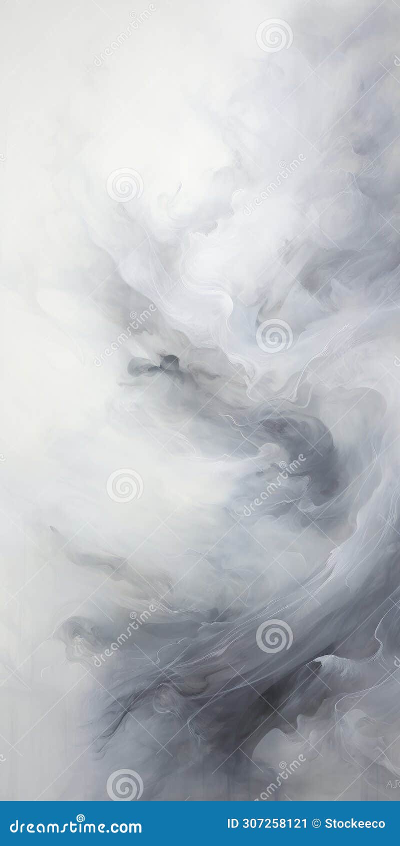 Ethereal Wind: Abstract Gray Painting with Fluid Transitions Stock ...