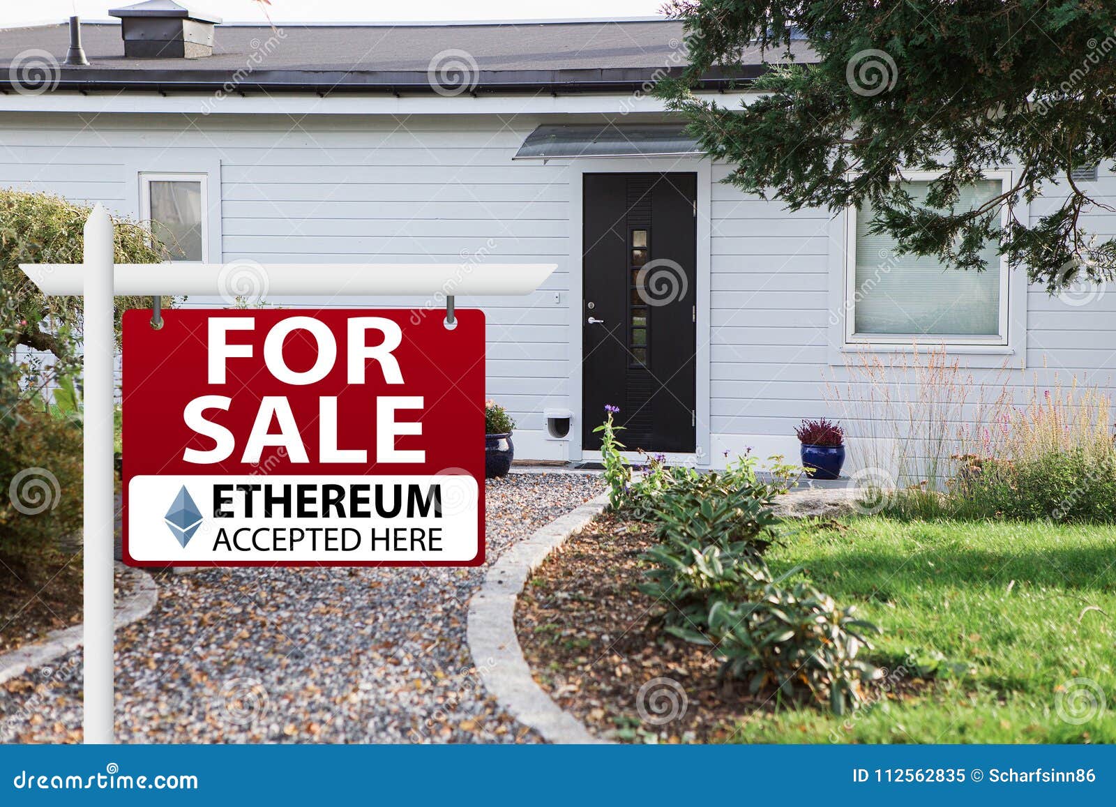 Ethereum are Accepted As Payment Stock Image - Image of property ...