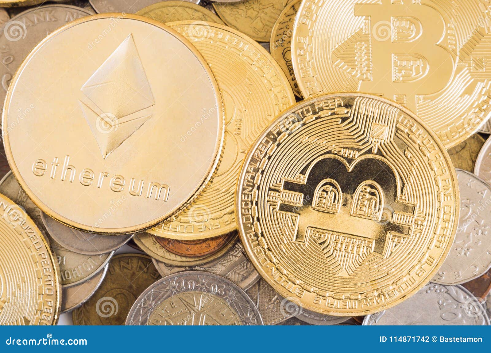 Ethereum, Bitcoins and Other Coins Editorial Photography - Image of ...