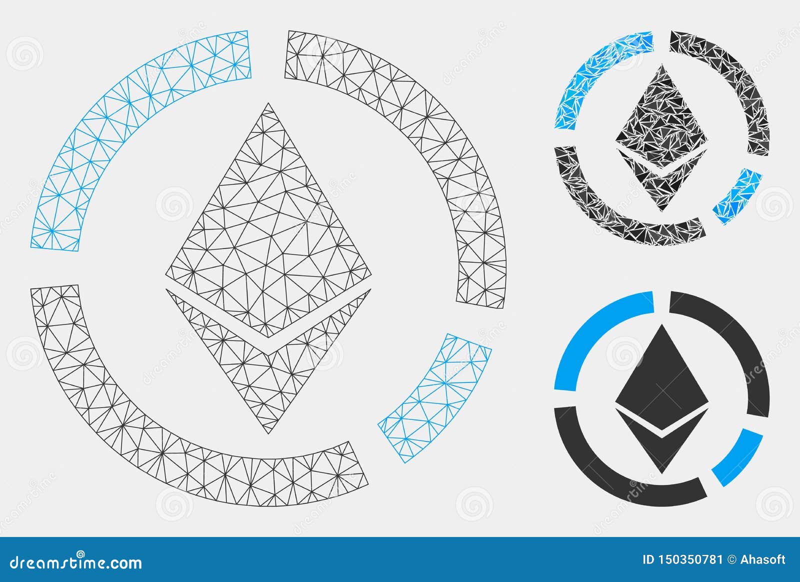 Ethereum Circle Diagram Vector Mesh Carcass Model and Triangle Mosaic ... Ethereum Circle Diagram Vector Mesh Carcass Model and Triangle Mosaic ...