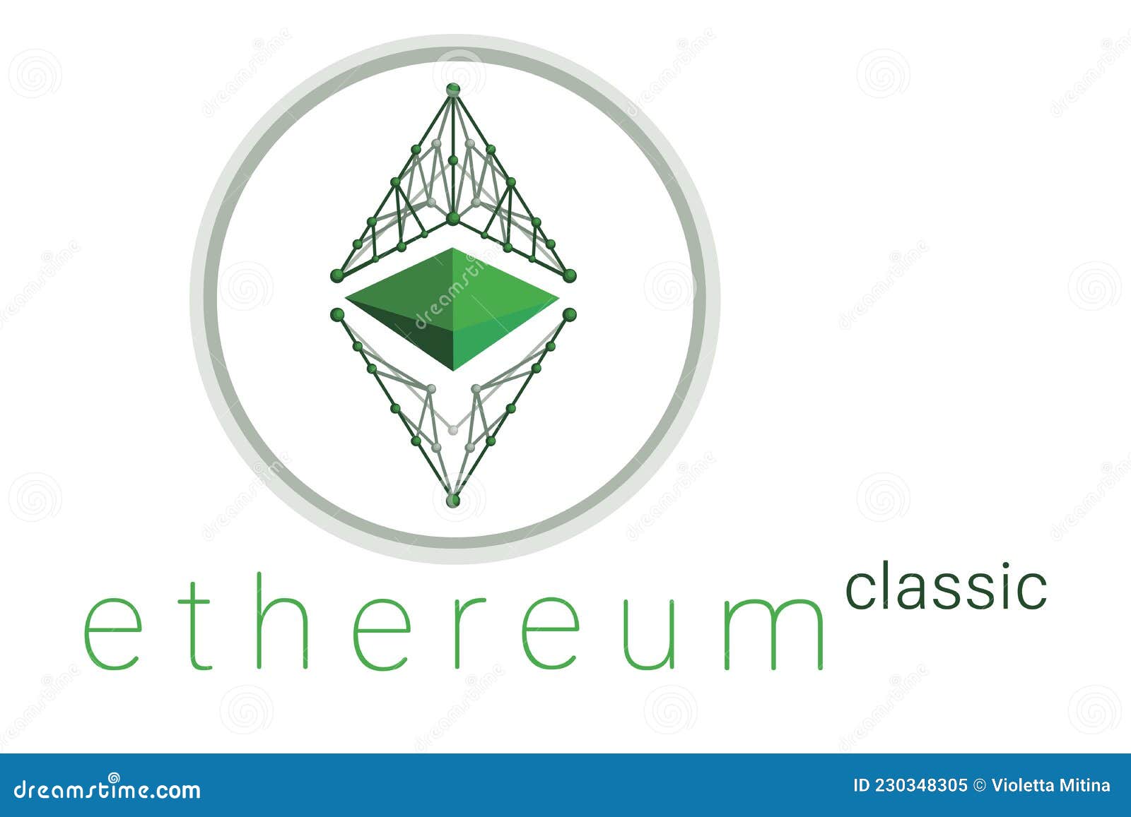 Ethereum Classic Computer Vector Logo Text Icon Author S Development ...