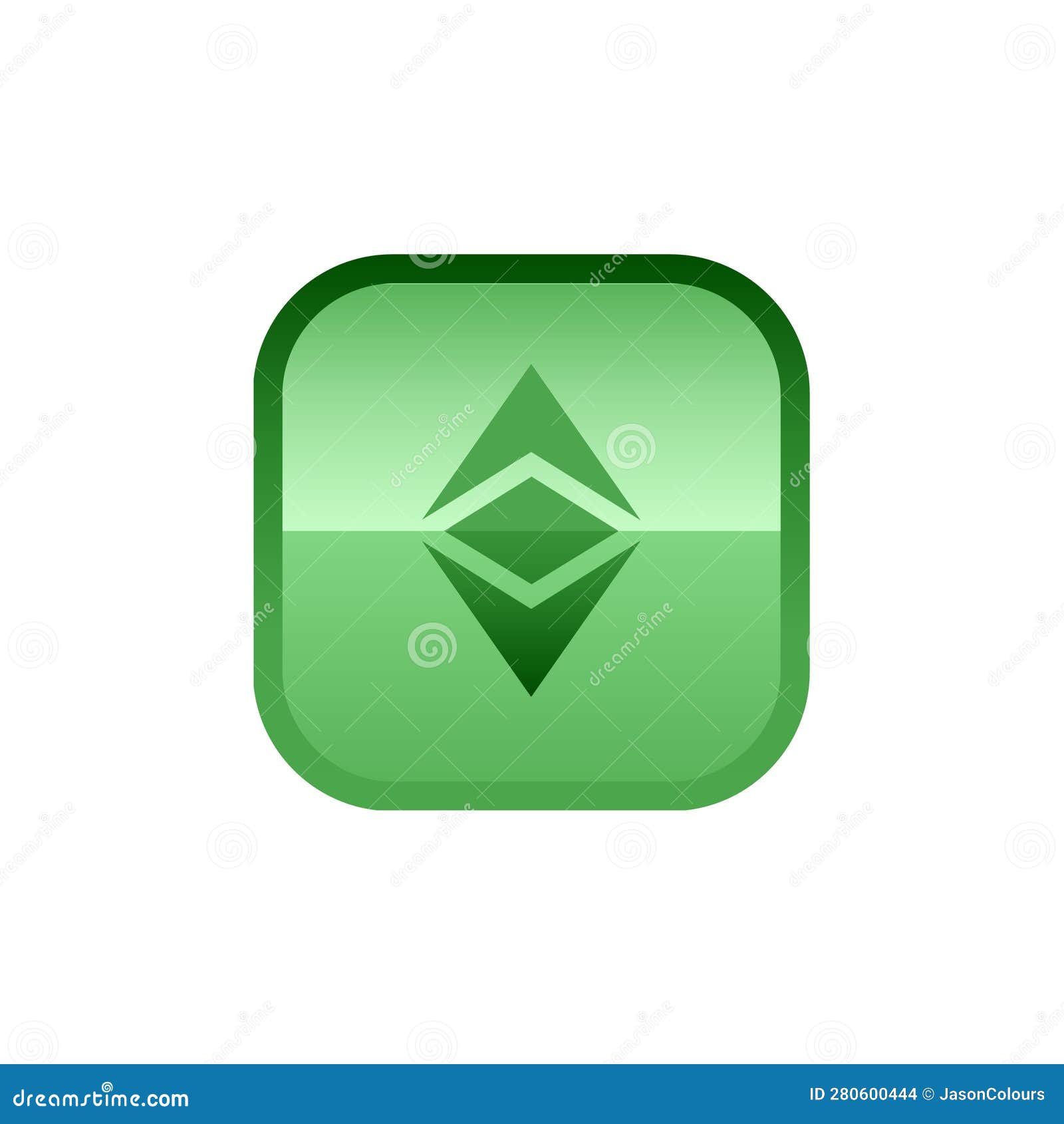 Ethereum Classic Icon Green Button Cryptocurrency Vector Transparent ...