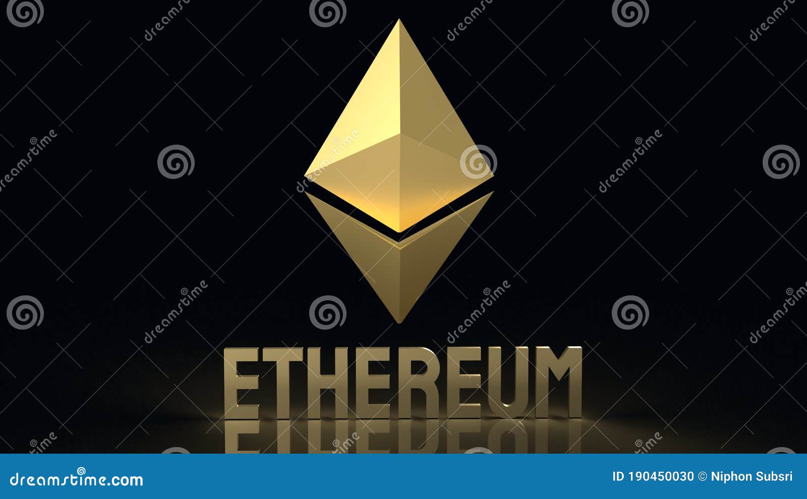 Ethereum Coin Symbol Cryptocurrency 3d Rendering Stock Illustration ...