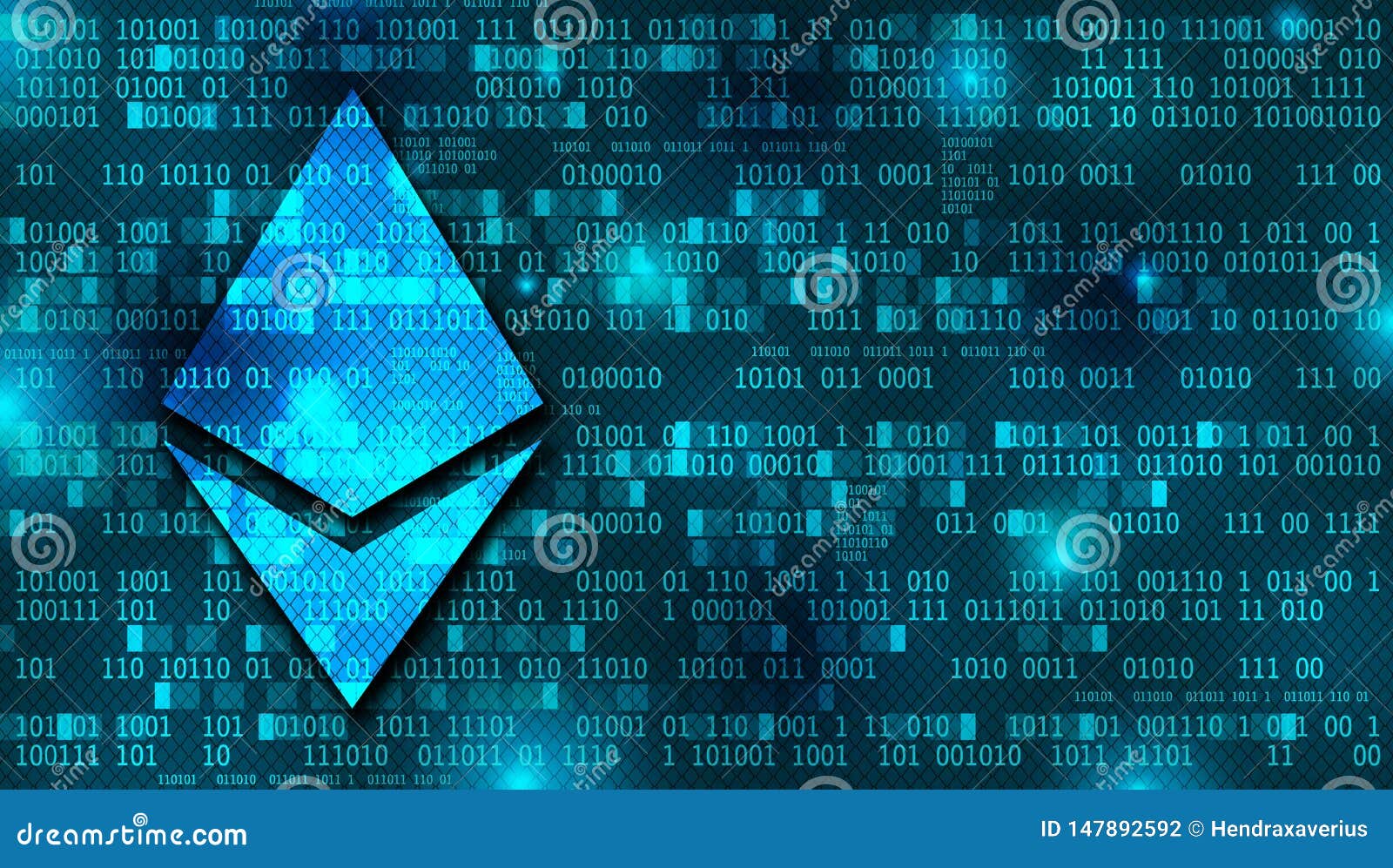 Ethereum Concept Background with Binary Numbers Editorial Photography - Image of banking ...