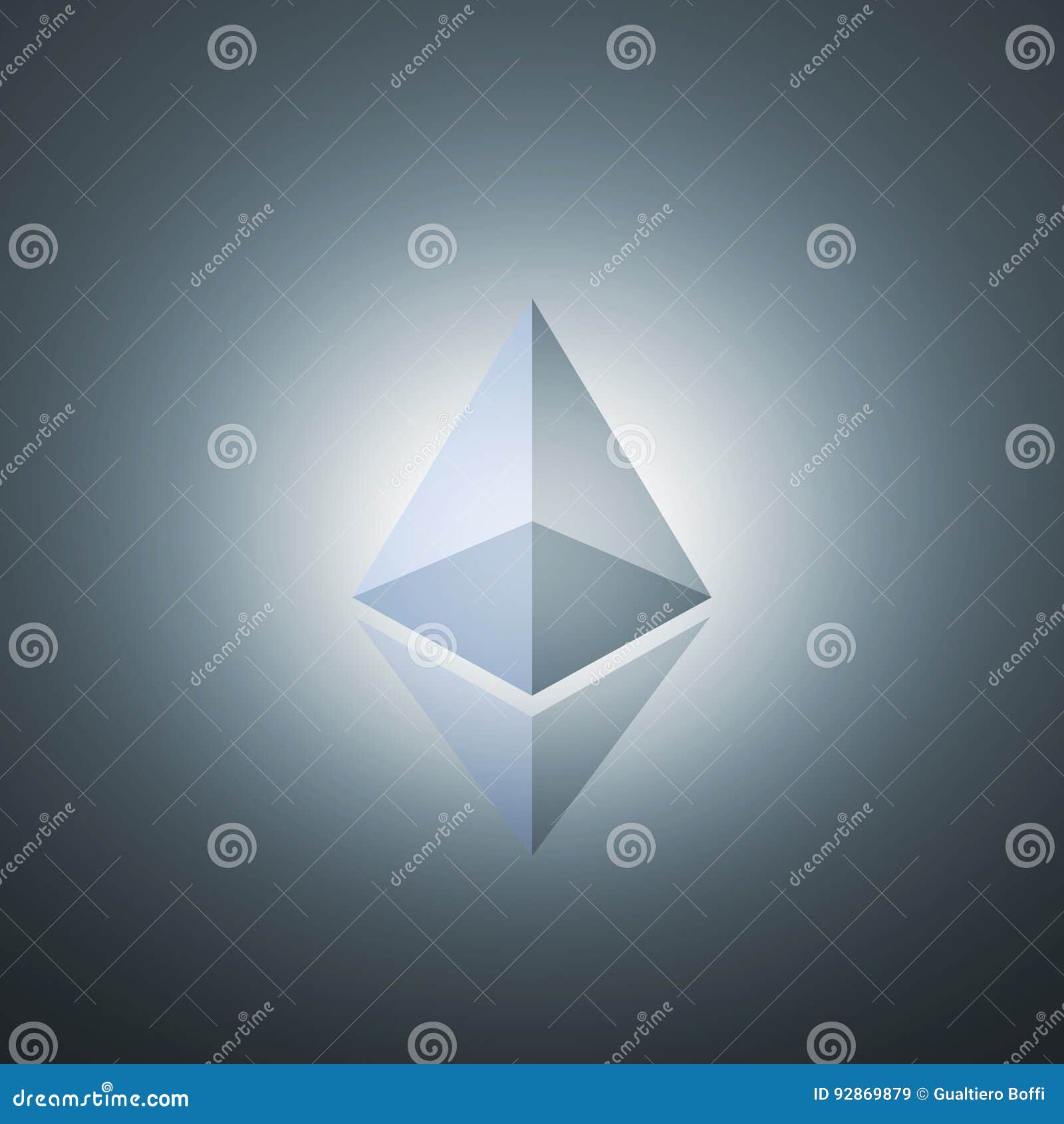 Ethereum Crypto Currency And Blockchain Illustration With ETH Diamond ...