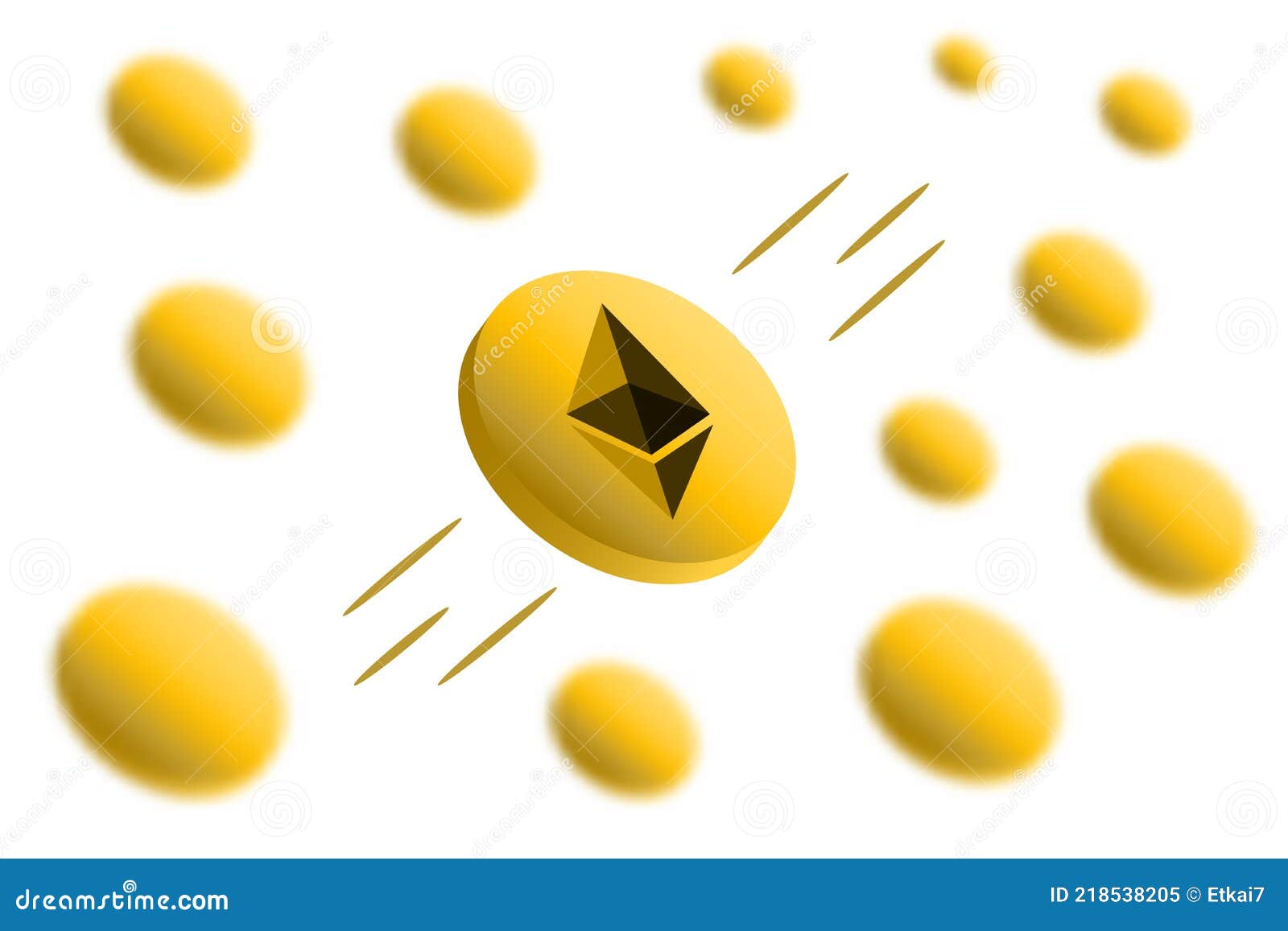 Ethereum Cryptocurrency Background with Gaussian Blur Effect. Stock ...