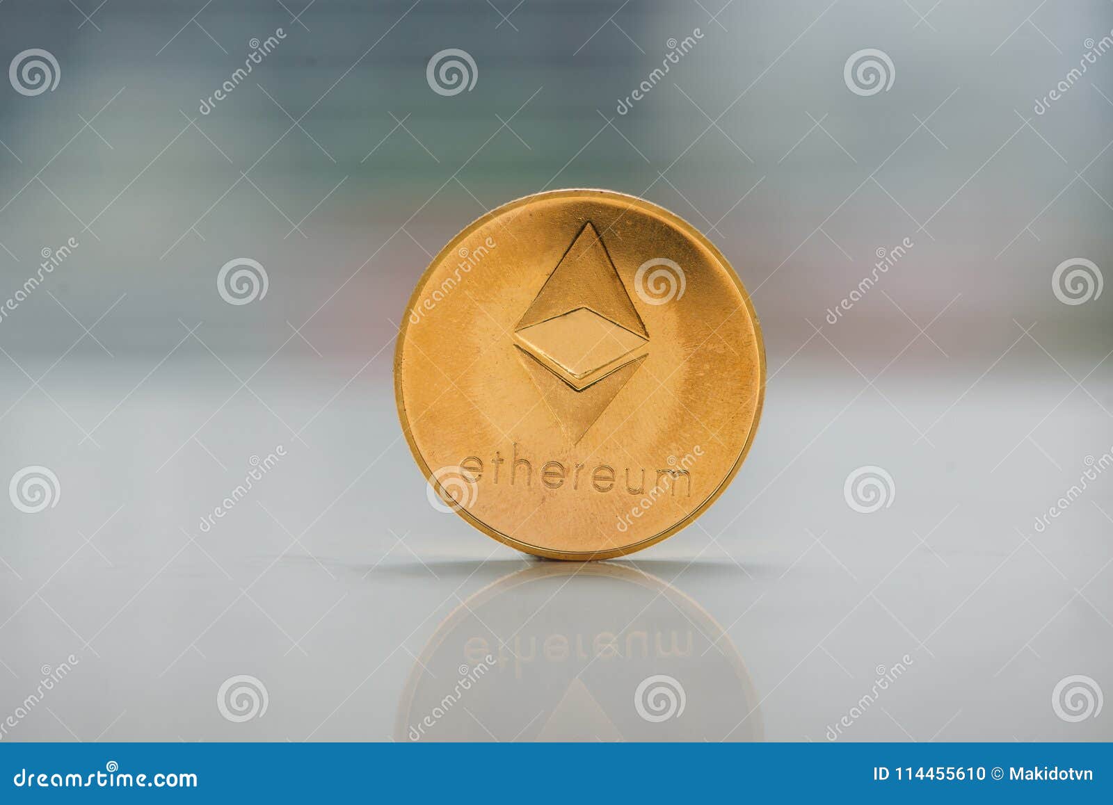 Ethereum ETH Cryptocurrency Real Coin. Editorial Image - Image of ...