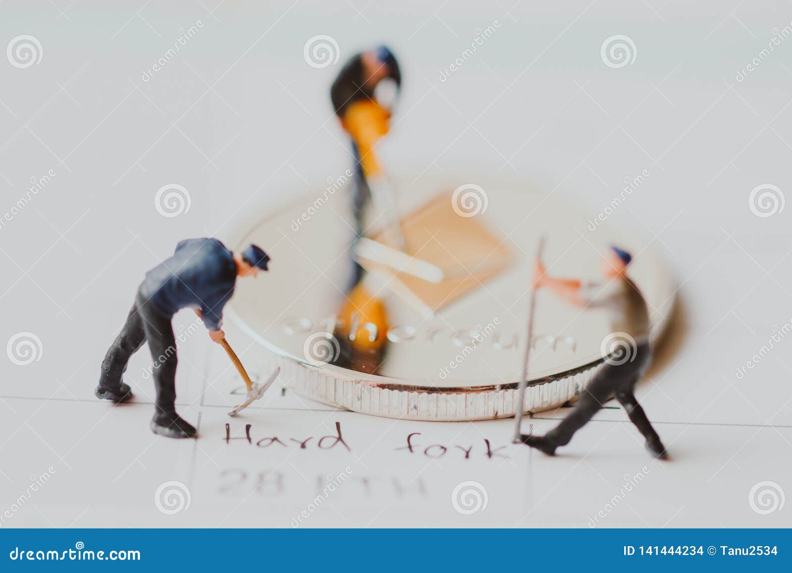 Ethereum ETH Hard Fork and Ethereum Mining Stock Photo - Image of ...