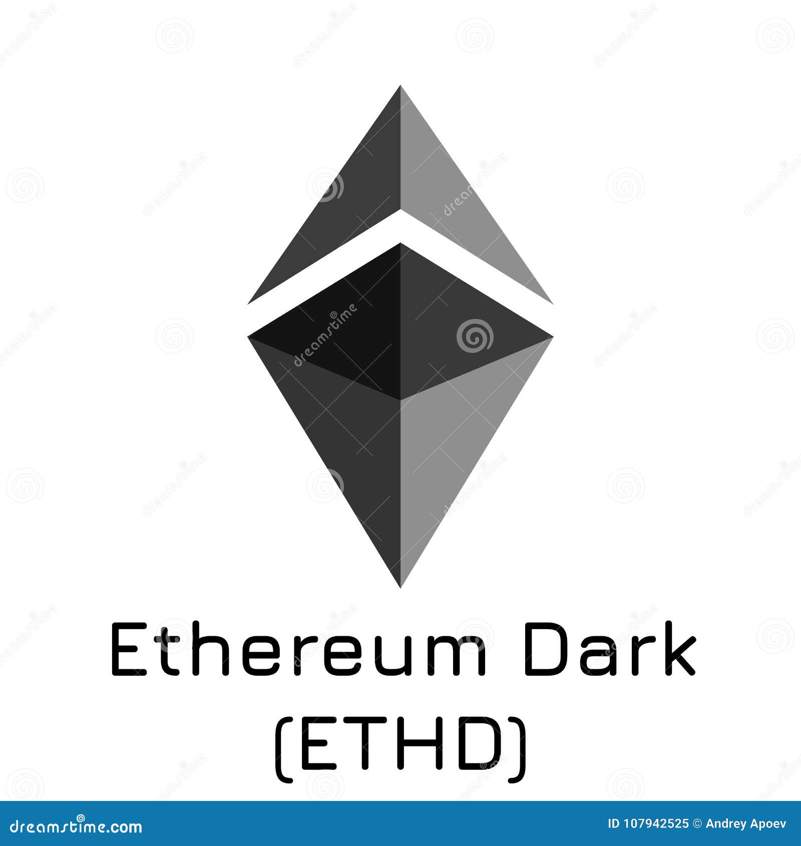 Ethereum ETHD Oscuro Ejemplo Del Vector Crypto Imagen editorial ...
