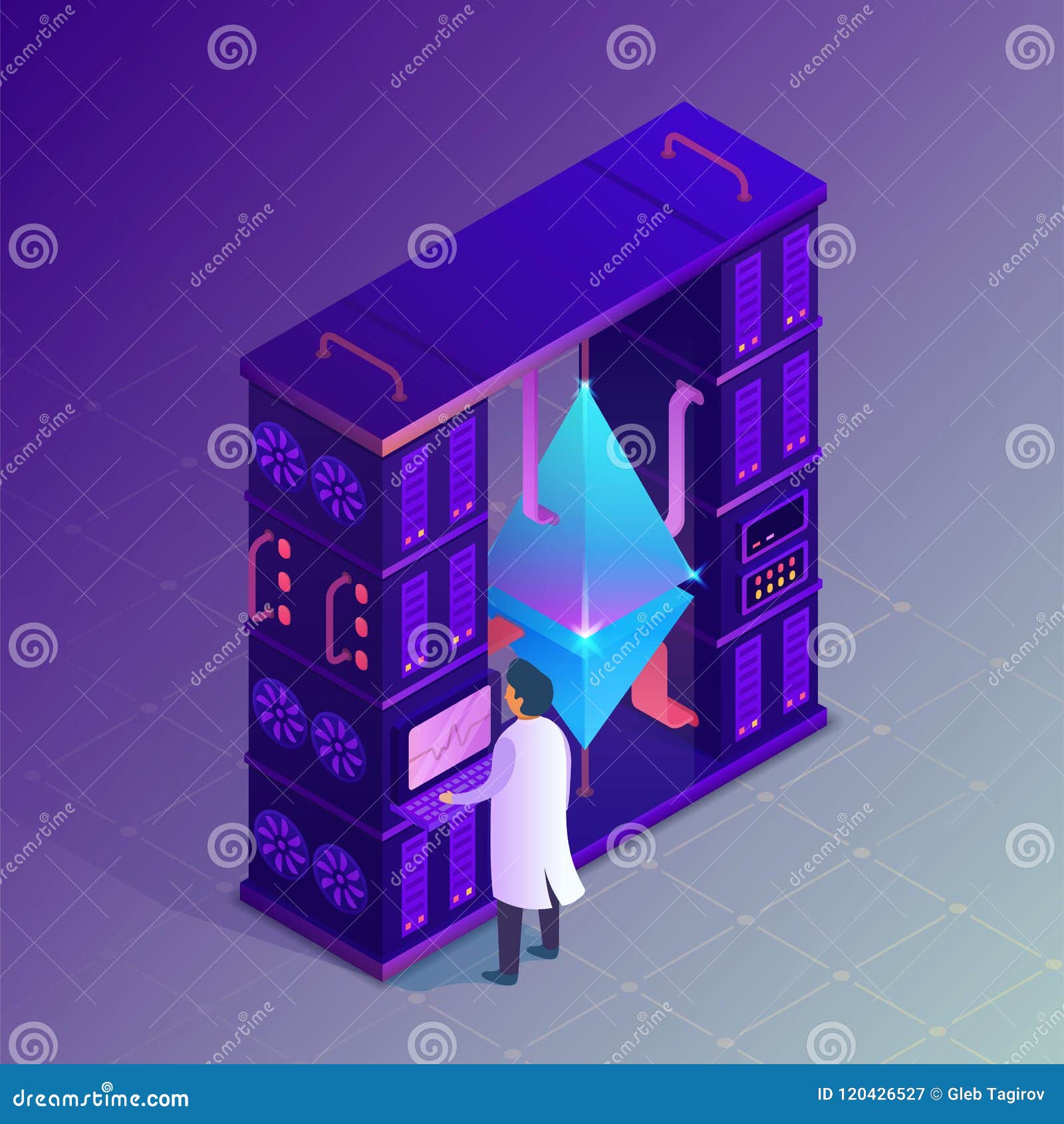 Ethereum farm concept. editorial photography. Illustration of invest ...