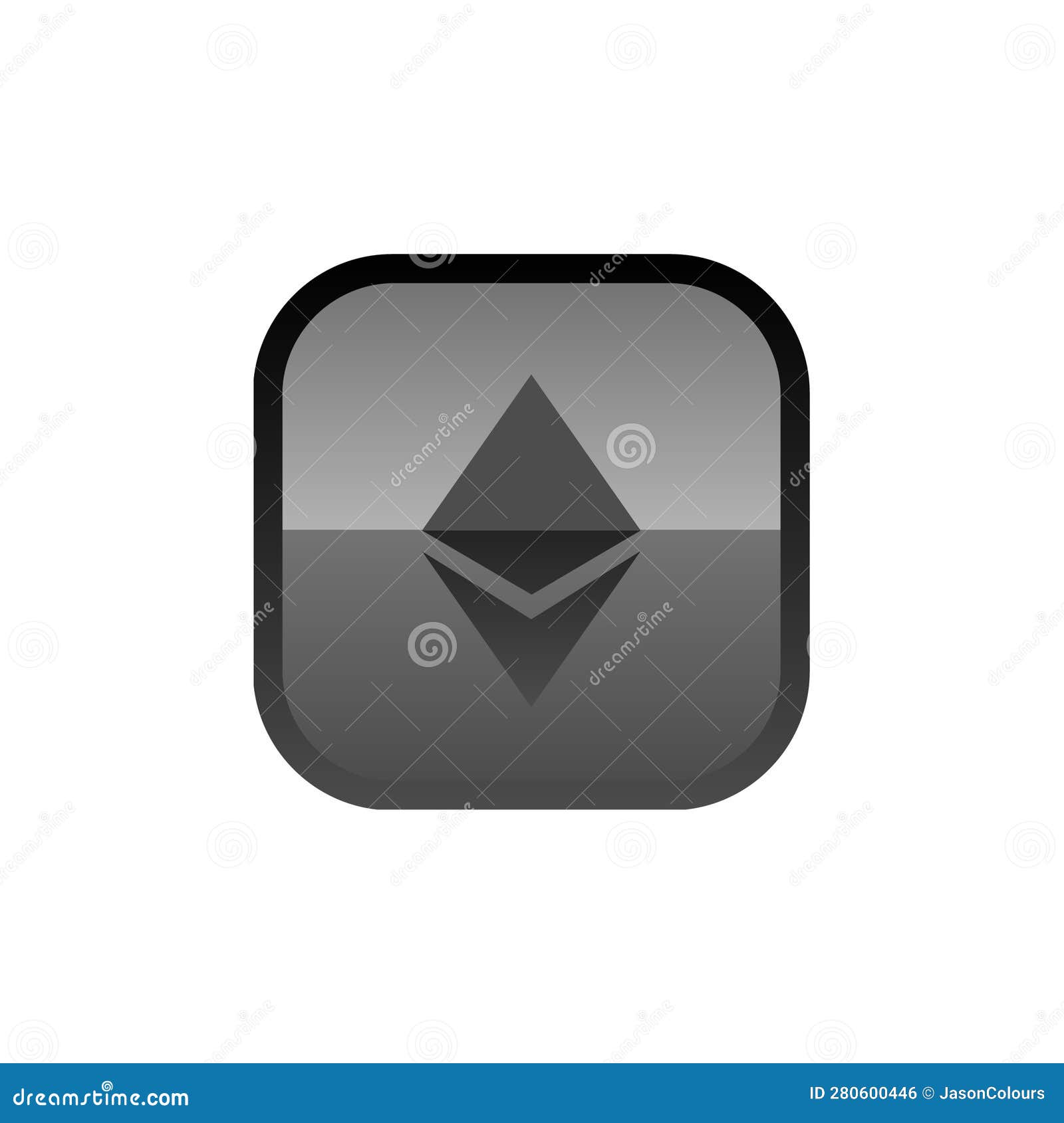 Ethereum Icon Black Button Cryptocurrency Vector Transparent Background ...