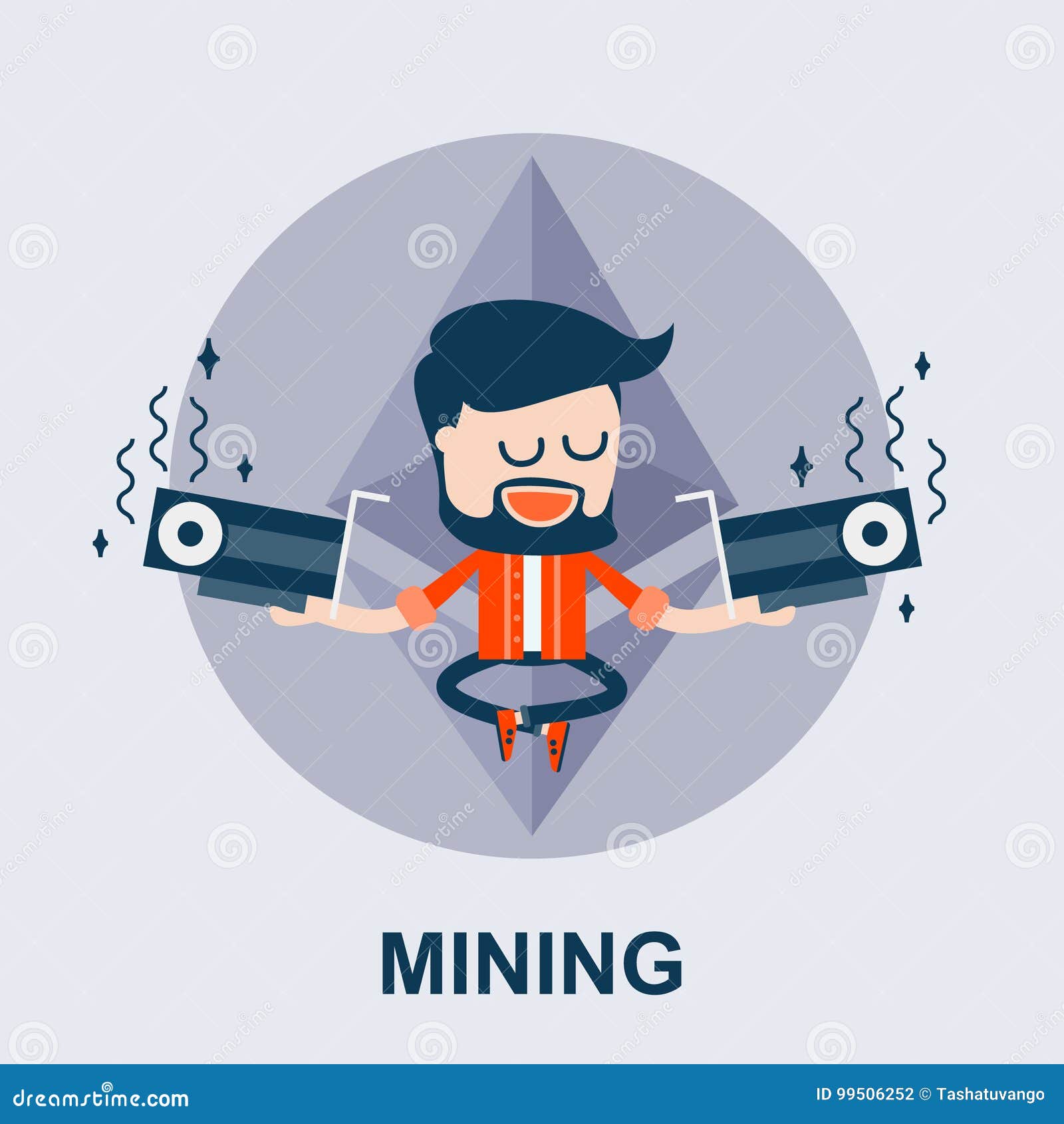 Ethereum Mining - Comic Vector Concept. Editorial Photography ...