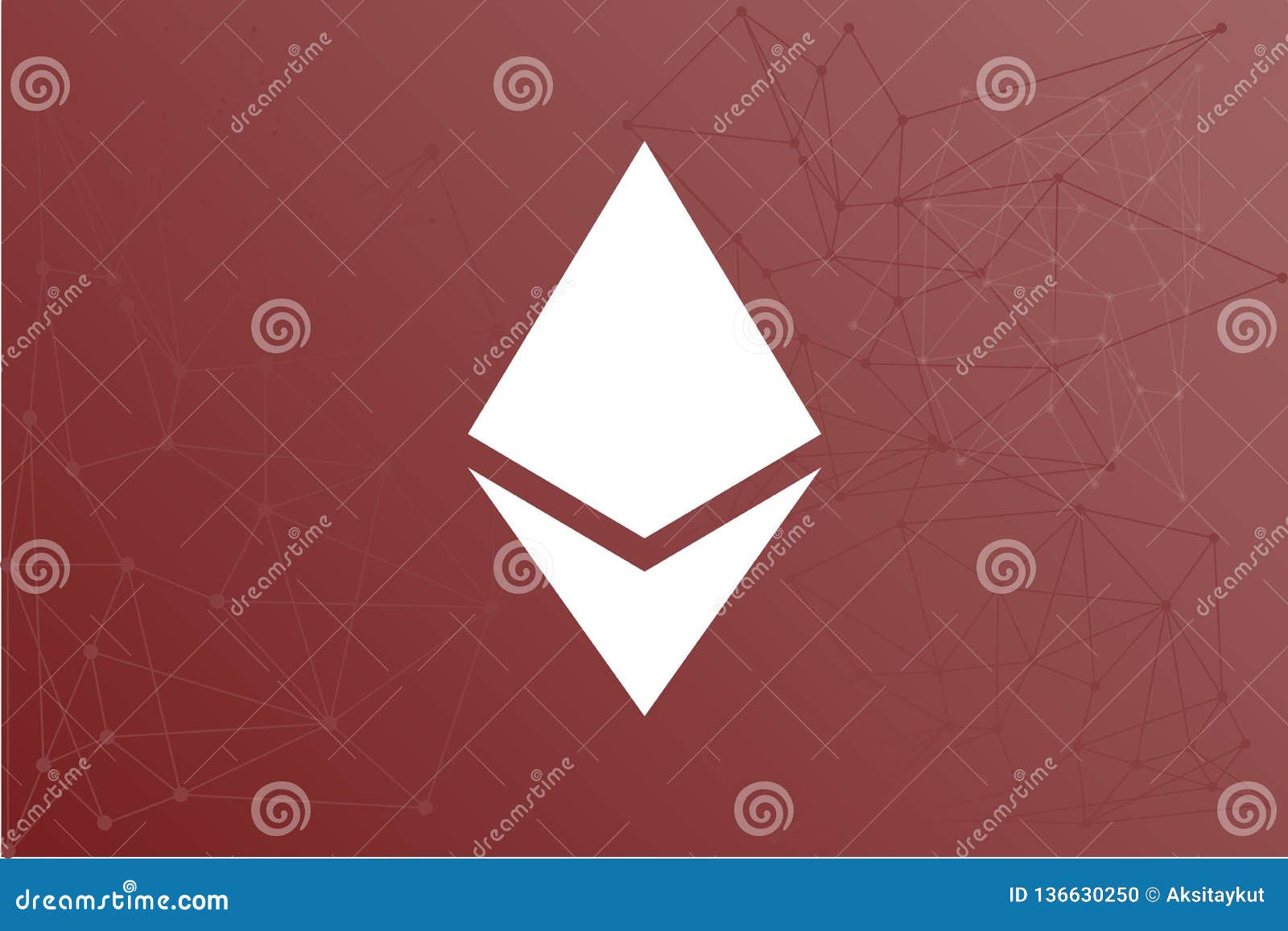 Ethereum ETH Flag Cloth Illustration Crypto Editorial Image ...