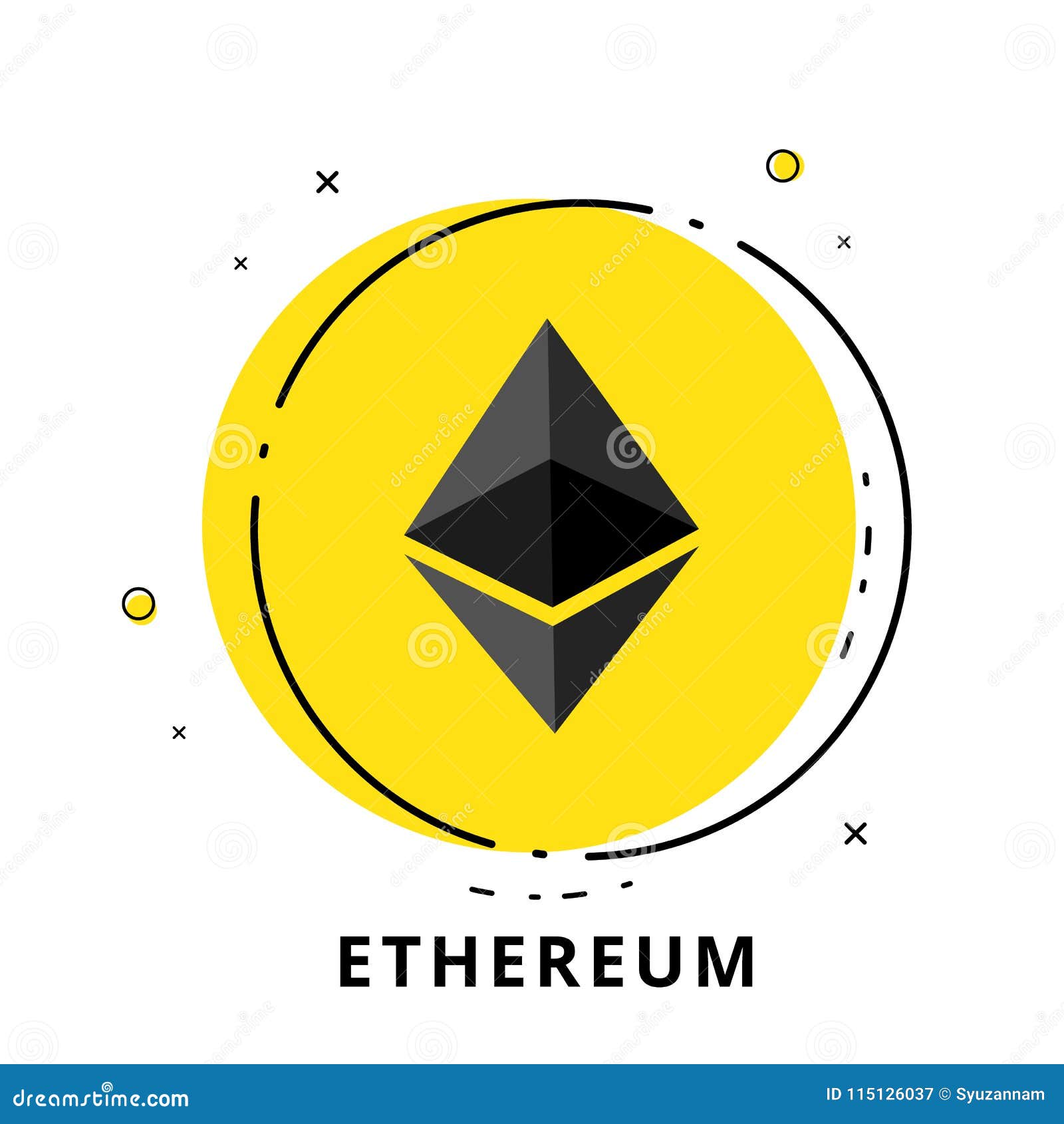 Ethereum Sign. Vector Illustration. Editorial Photography ...