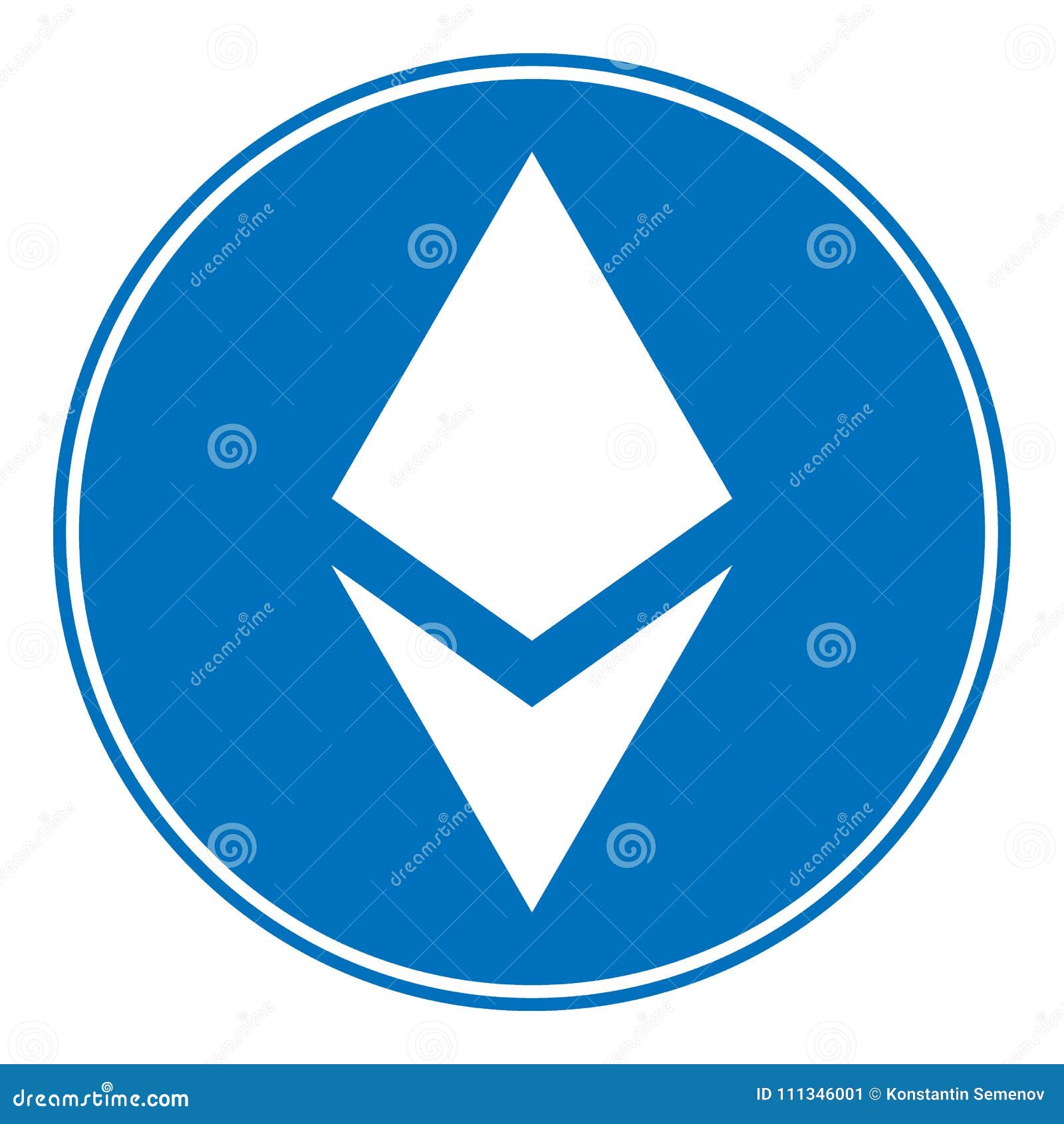Ethereum sign on white. editorial photo. Illustration of rate - 111346001