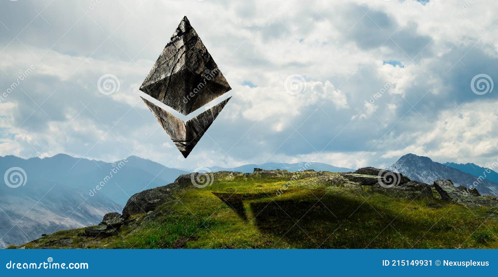 Ethereum Symbol on Landscape Background Editorial Photo - Image of goal ...