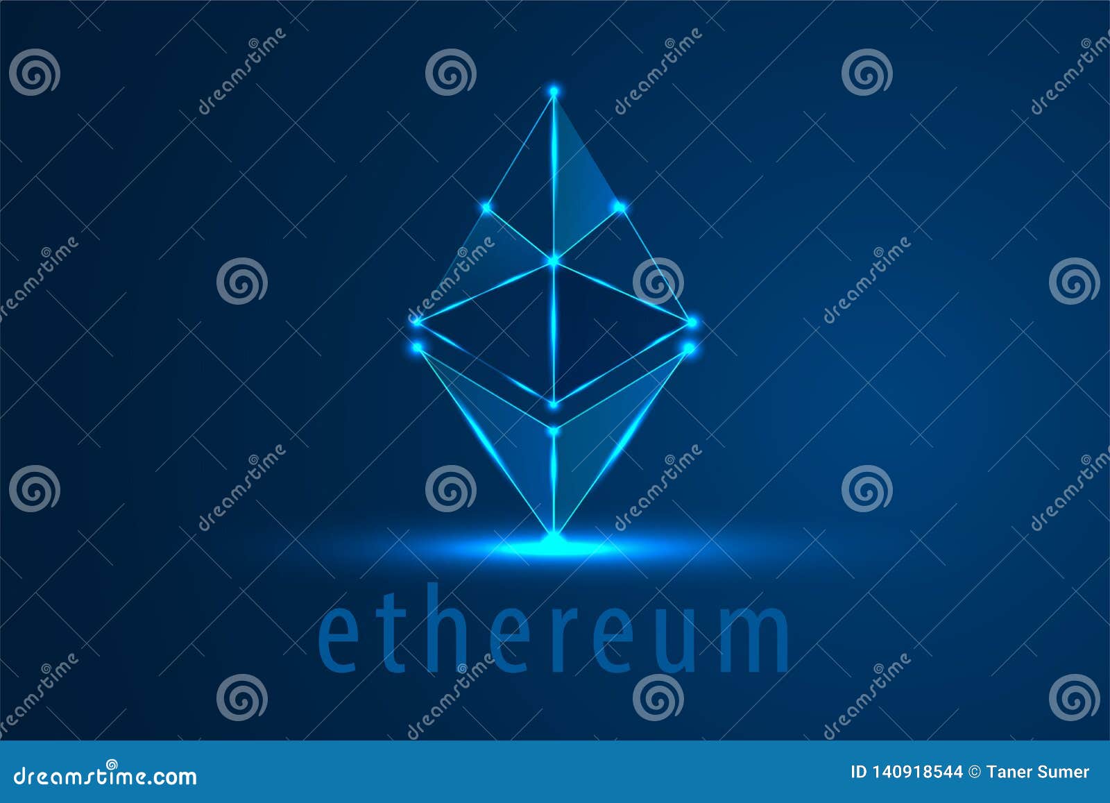 Ethereum Technology Symbol Vector Icon with Blue Background, Vector ... Ethereum Technology Symbol Vector Icon with Blue Background, Vector ...