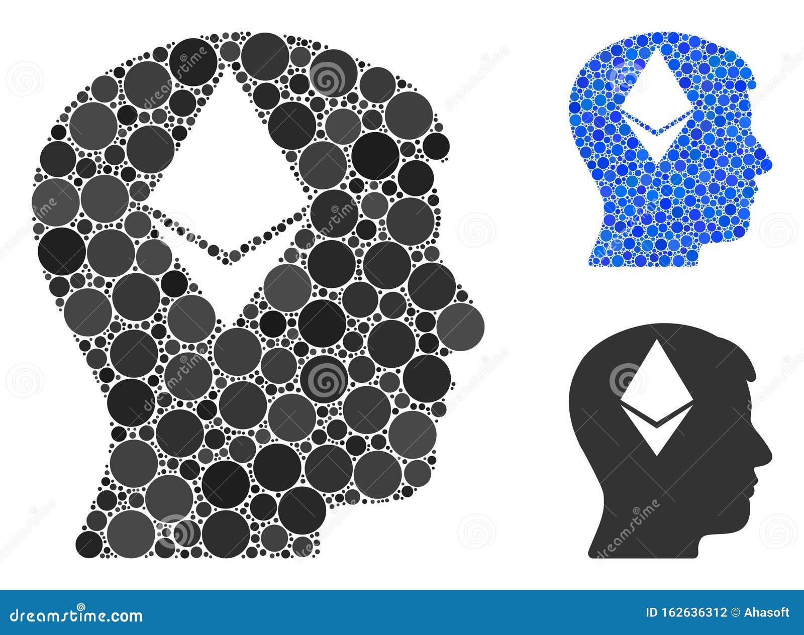 Ethereum Thinking Head Mosaic Icon of Round Dots Stock Illustration ... Ethereum Thinking Head Mosaic Icon of Round Dots Stock Illustration ...