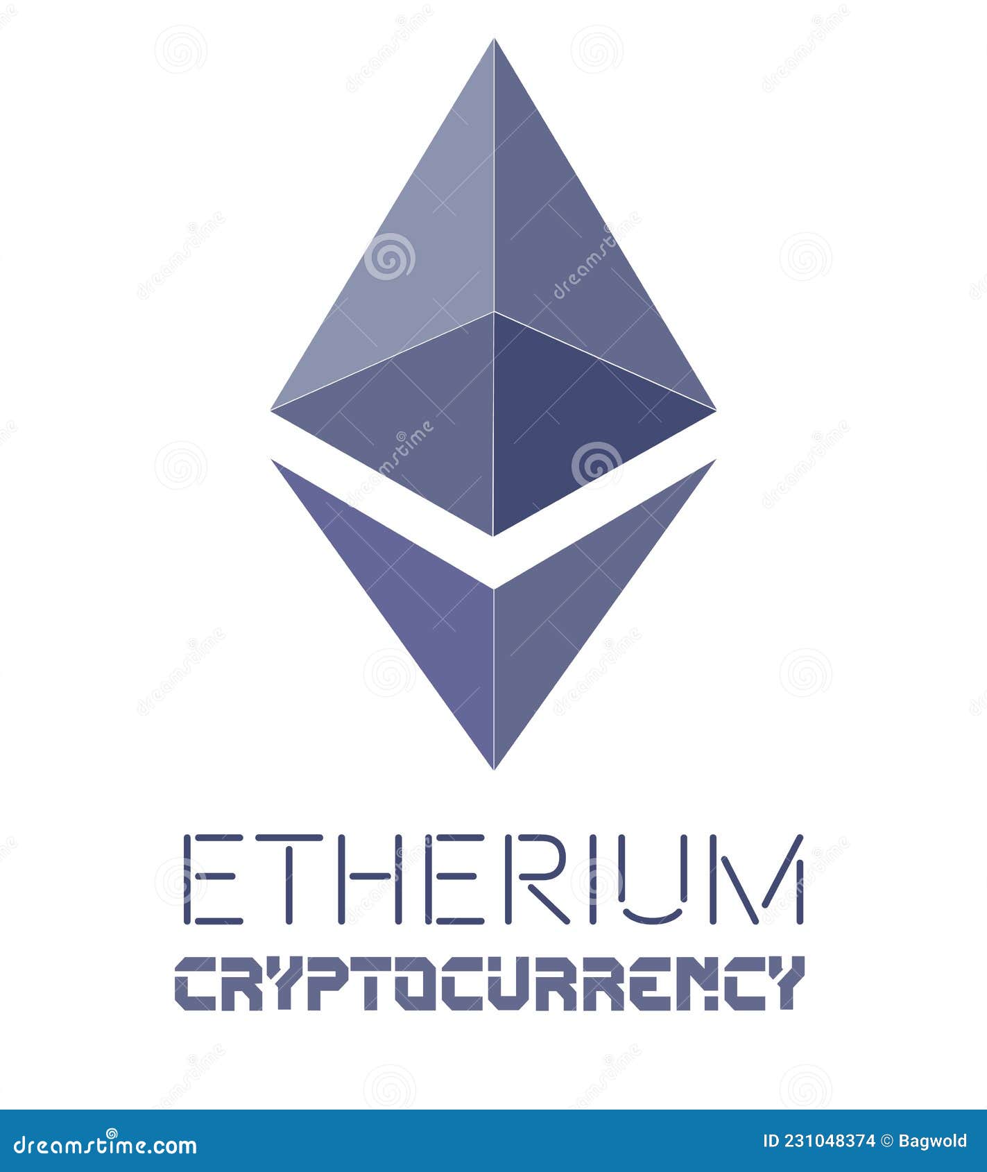 Etherium Cryptocurrency Vector Illustration On A White Background | CartoonDealer.com #231048374