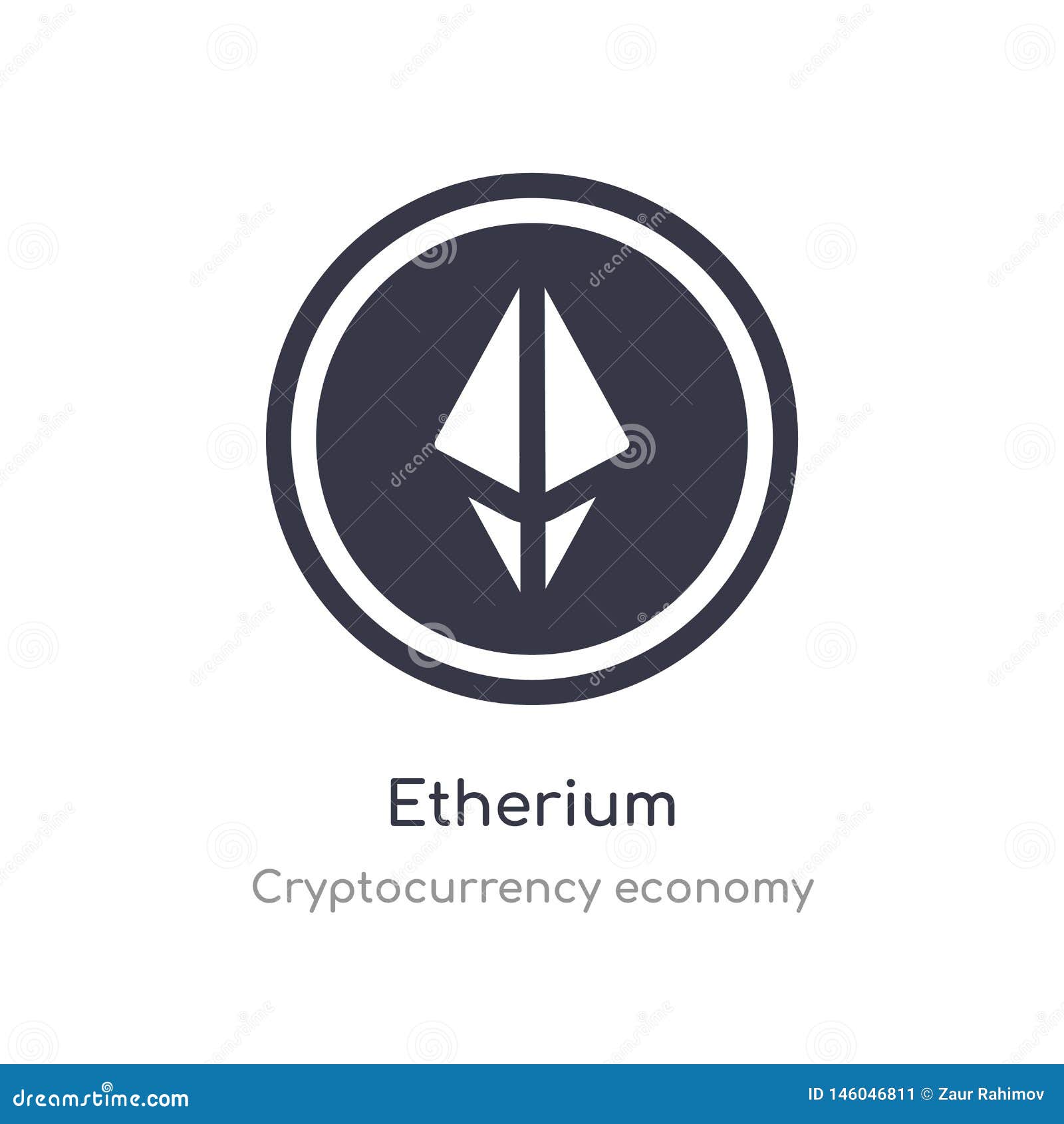 Etherium Icon. Isolated Etherium Icon Vector Illustration from ...