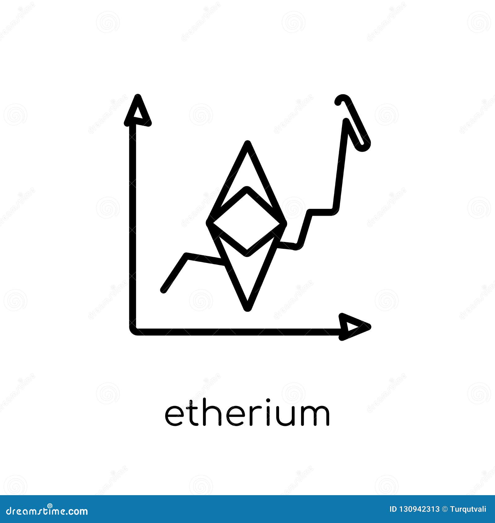 Etherium Icon. Trendy Etherium Logo Concept On White Background Vector ...
